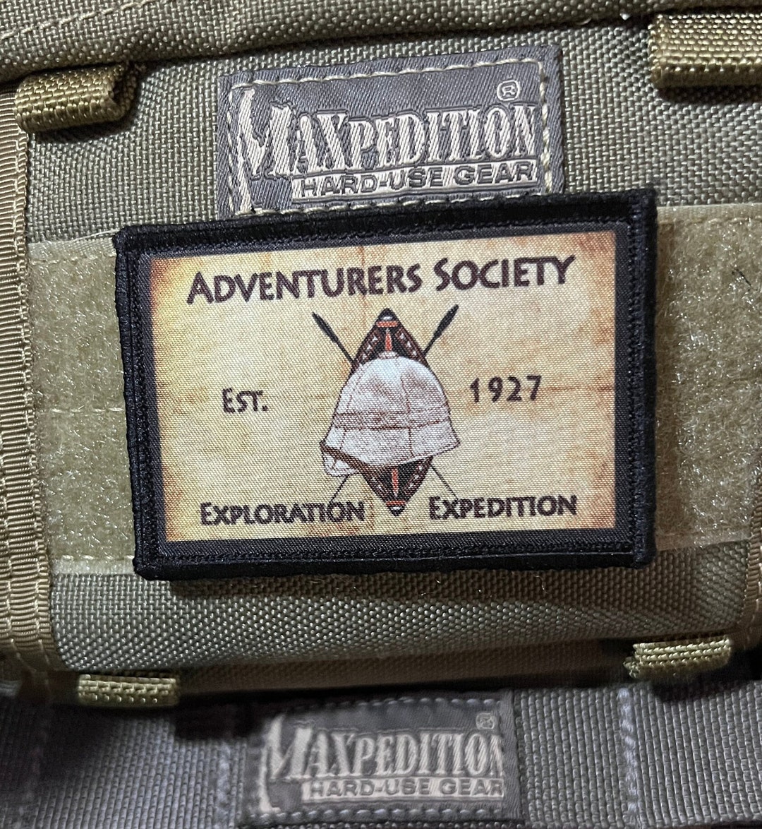 Adventurers Society Pith Helmet Morale Patch- Hook and Loop 2x3" - Etsy