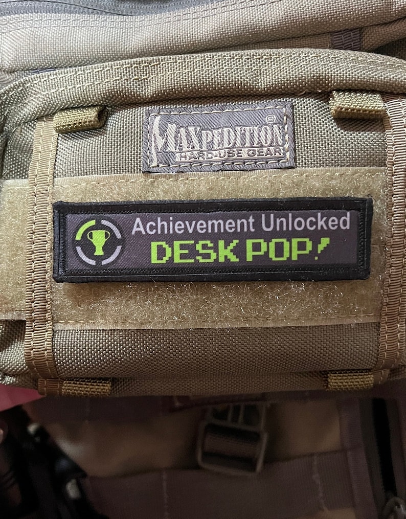 Achievement Unlocked Desk Pop Morale Patch - Custom Hook and Loop - Etsy