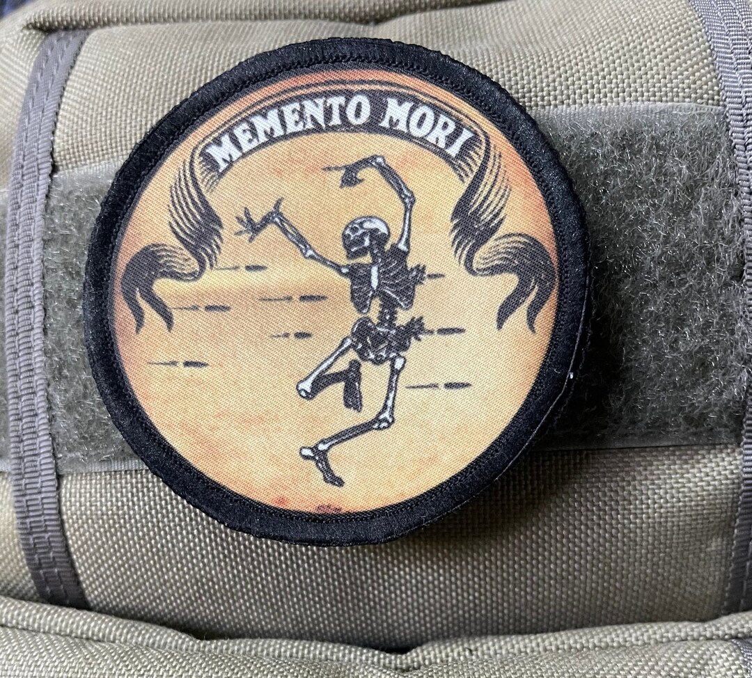 Memento Mori Morale Patch – Skeleton Flying Bullets, Hook and Loop - Etsy
