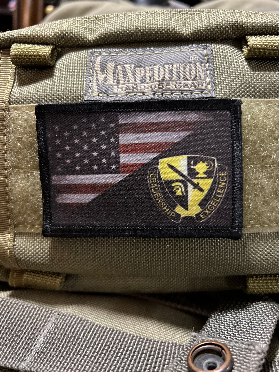 USA / ROTC Flag Morale Patch- Hook and Loop Custom Patch 2x3" Made in ...