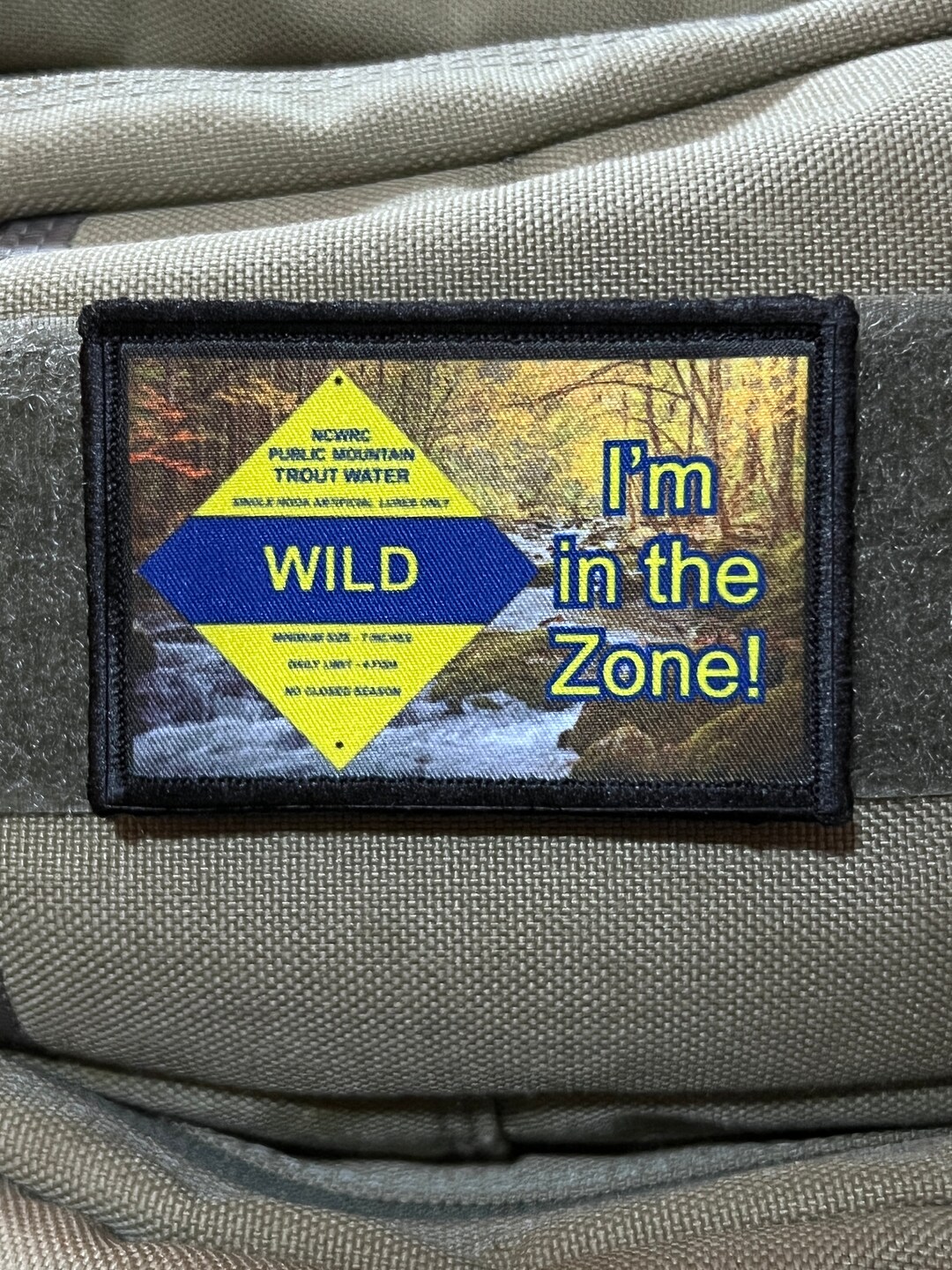 Fly Fishing Morale Patch: I'm in the Zone Hook and Loop Patch (2x3") - Etsy