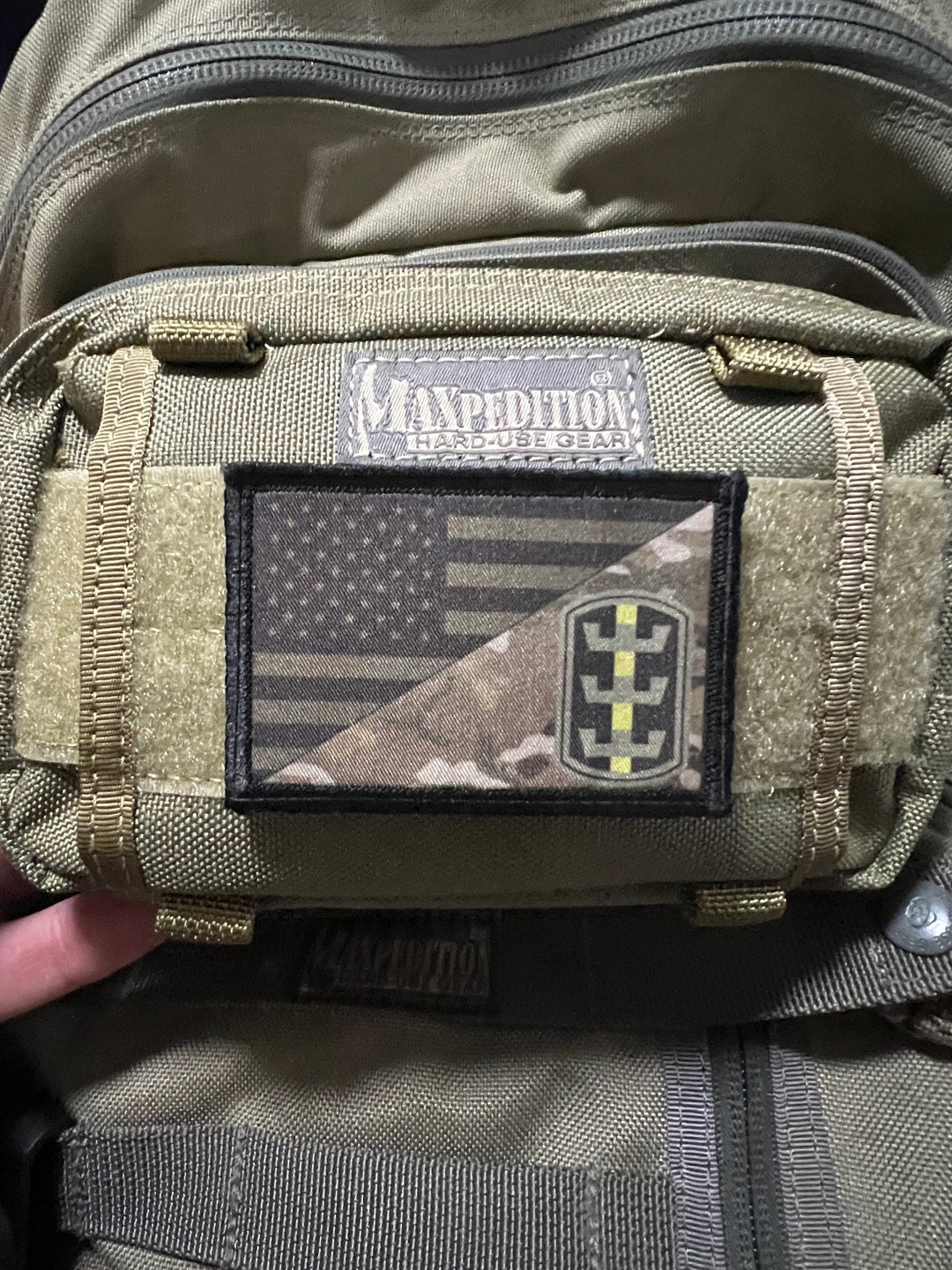 130th EN Brigade USA Flag Morale Patch- Hook and Loop Custom Patch 2x3 ...