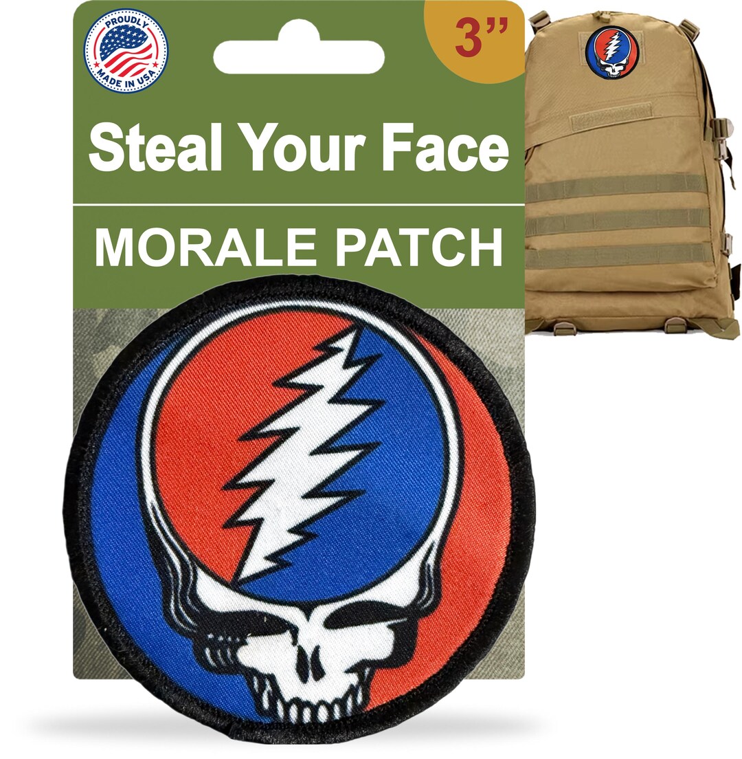 3" Steal Your Face Morale Patch: Hook and Loop, Made in USA - Etsy