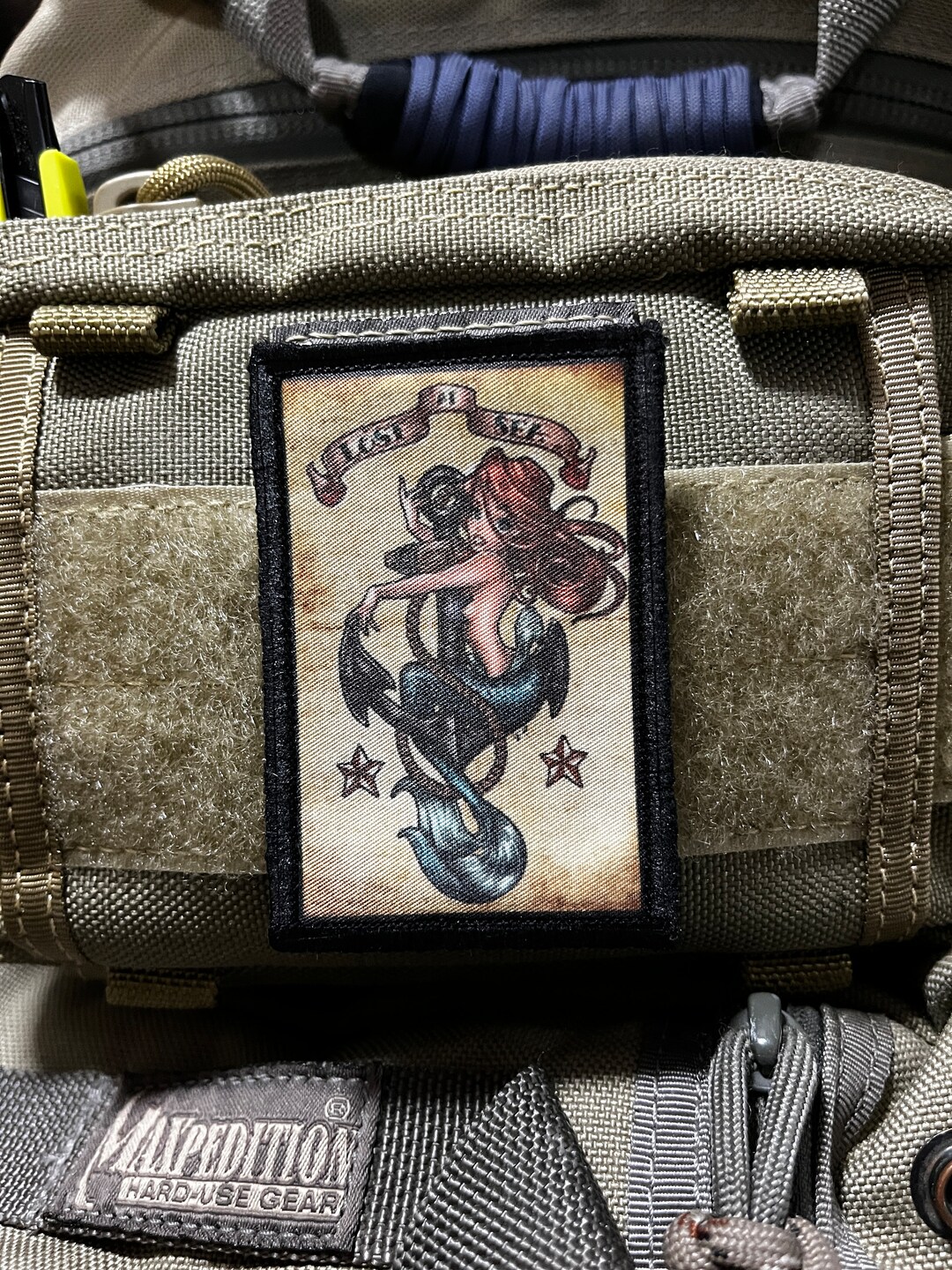 Lost at Sea Mermaid Tattoo Morale Patch - 3" Hook and Loop - Etsy
