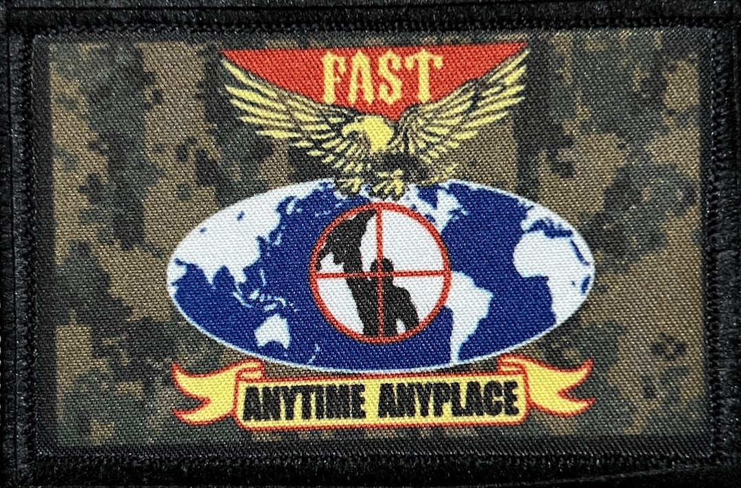Fast Company Marines Morale Patch- Hook and Loop Custom Patch 2x3" Made ...