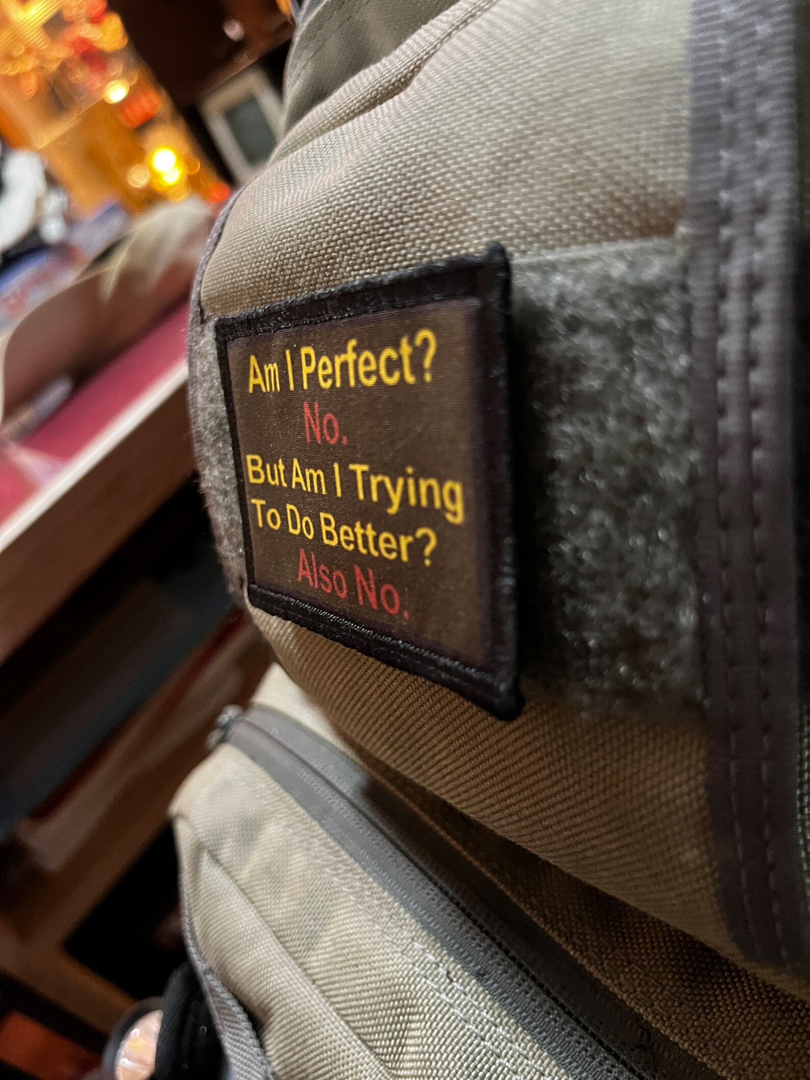 Funny Morale Patch – Am I Perfect? No. Hook and Loop Patch - Etsy