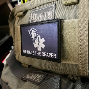 We Race the Reaper Morale Patch- Hook and Loop Custom Patch 2x3" Made ...