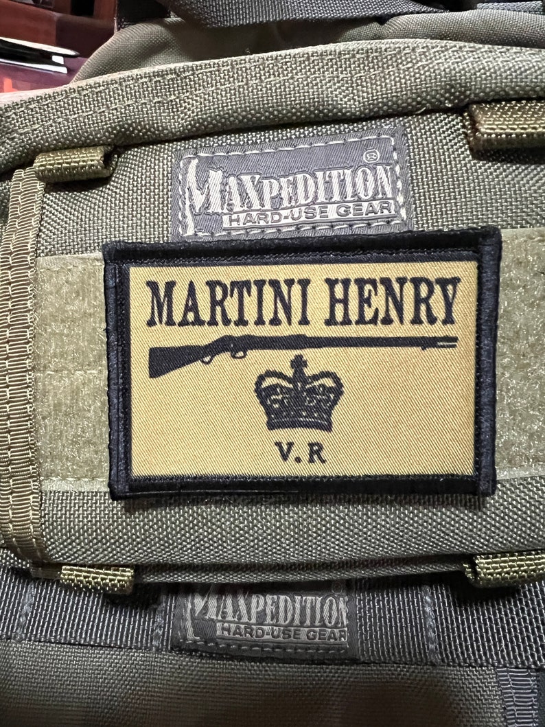 Martini Henry Rifle Morale Patch- Hook and Loop Custom Patch 2x3" Made ...