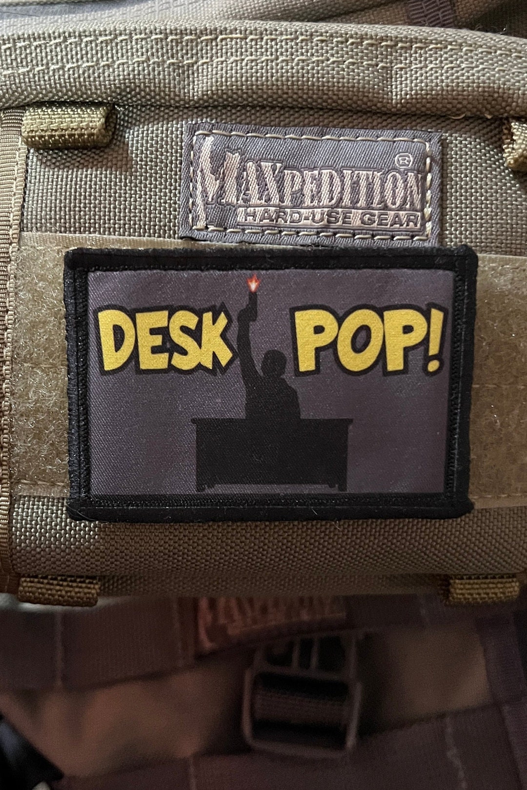 Desk Pop! Funny Morale Patch- Hook and Loop Patch 2x3" Made in the USA! - Etsy