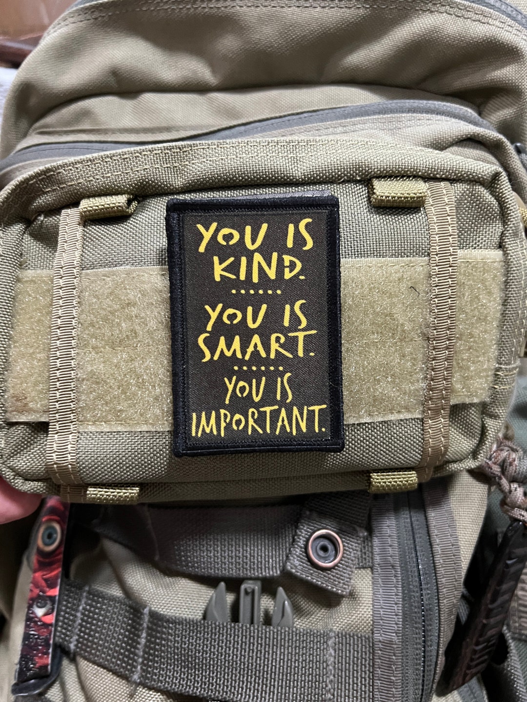 You is Kind You is Smart You is Important Morale Patch - Hook and Loop Custom Patch 2x3" Made in ...