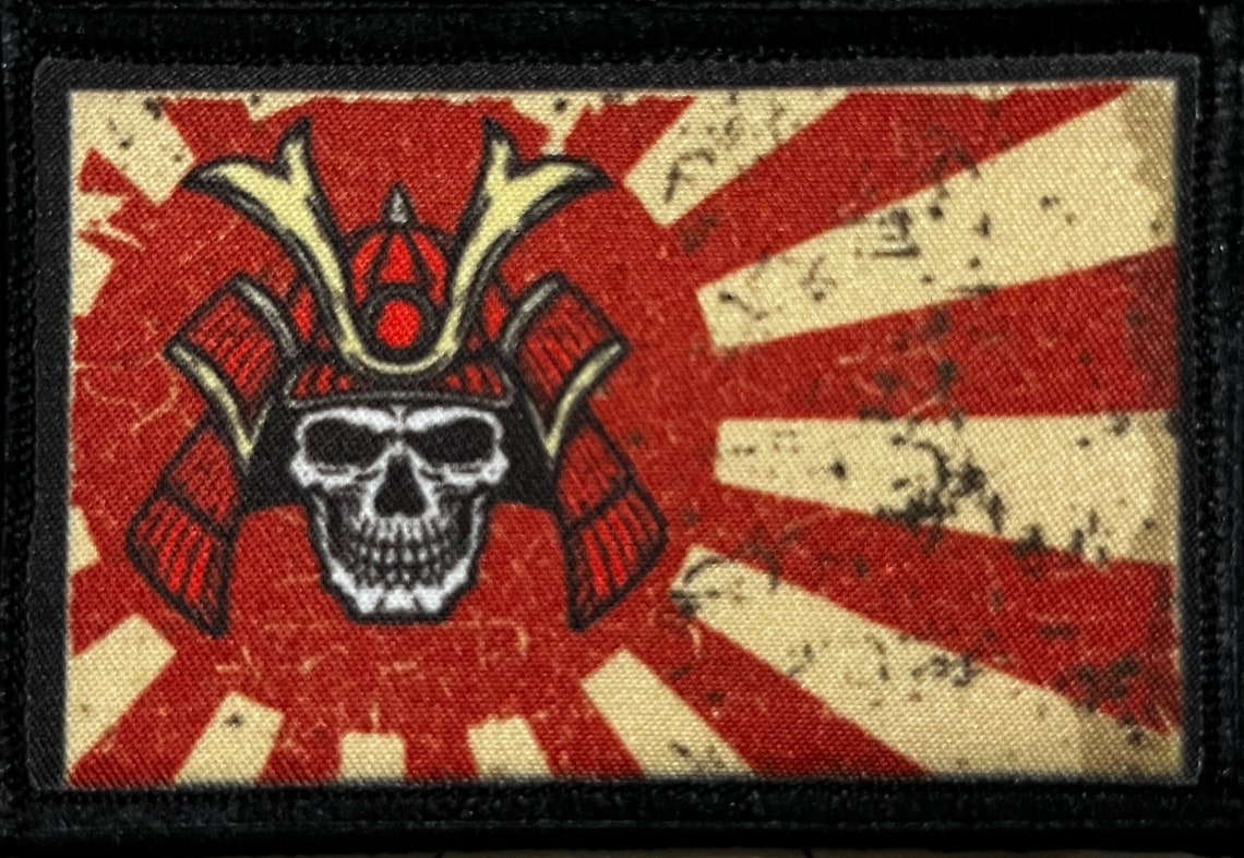 Samurai Skull Rising Sun Morale Patch - 2x3" Hook and Loop - Etsy