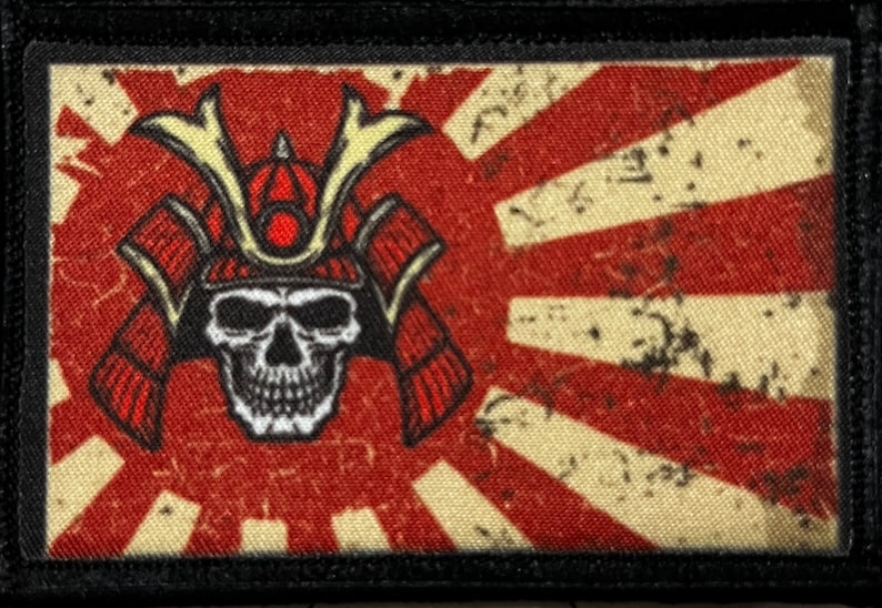 Samurai Skull Rising Sun Morale Patch - 2x3" Hook and Loop - Etsy