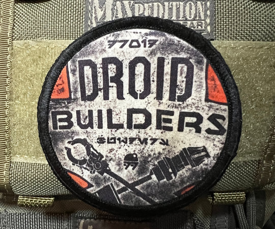 3" Droid Builders Morale Patch- Hook and Loop Patch 3" Circle Made in ...