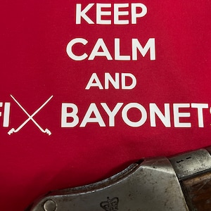 Keep Calm and Fix Bayonets Martini Henry Zulu T Shirt Handmade in the ...