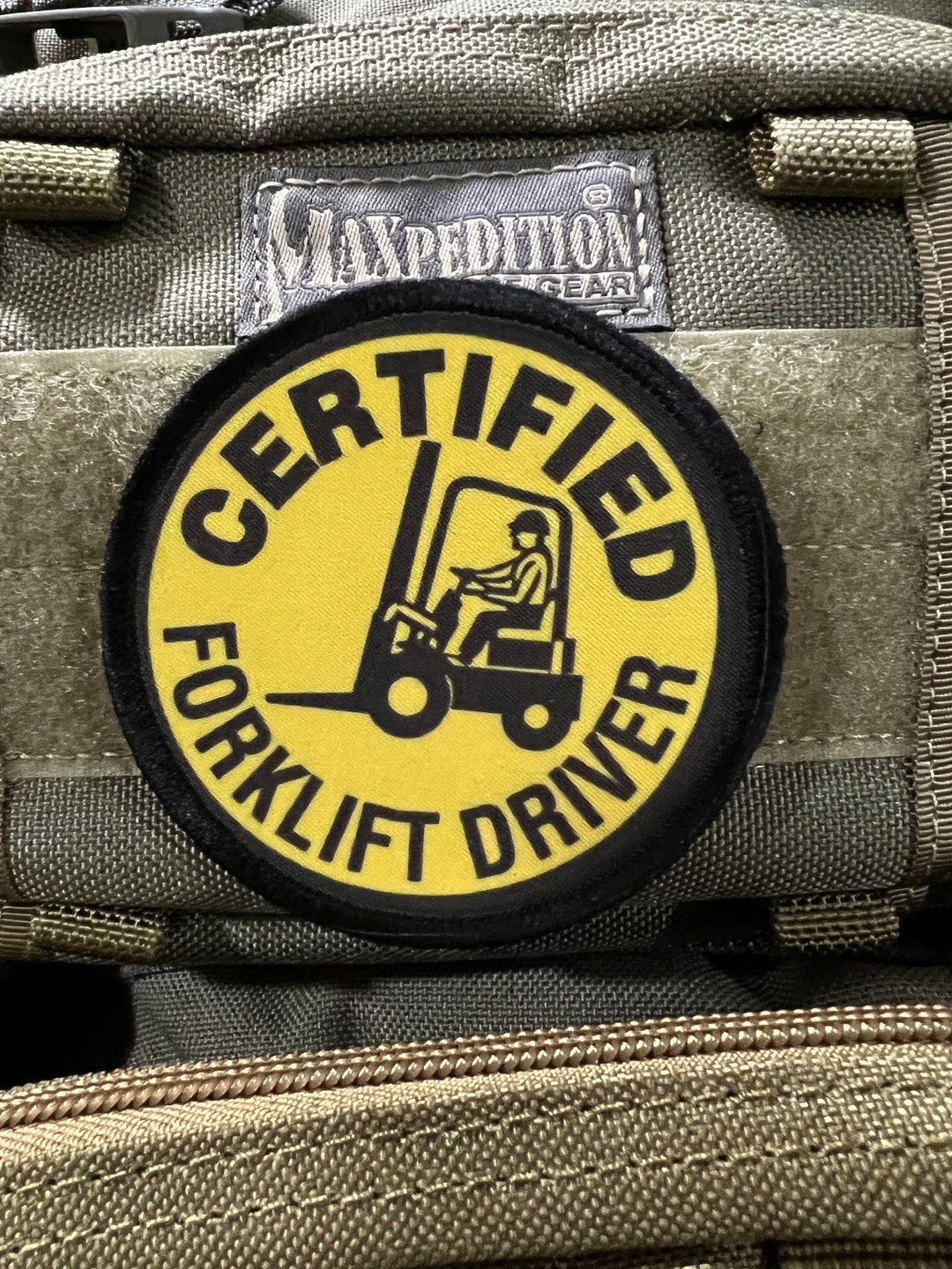 Certified Forklift Operator Morale Patch - 3" Hook and Loop - Etsy