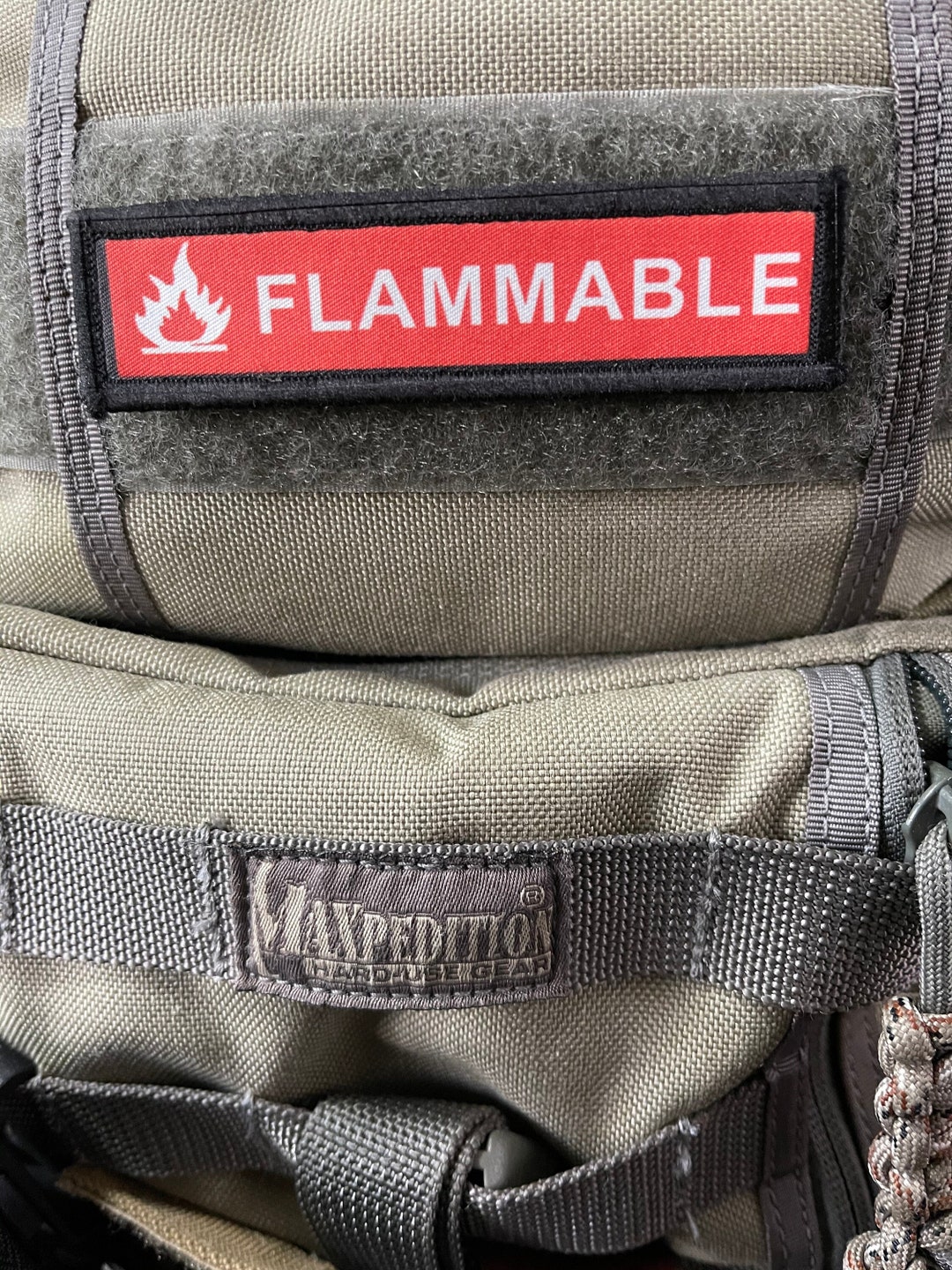Flammable Warning Morale Patch 1x4 Made in the USA - Etsy