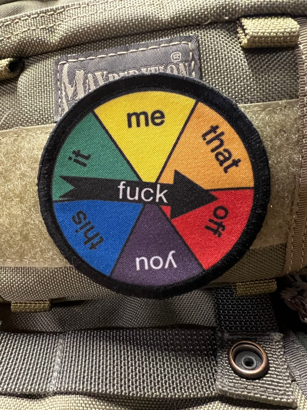 F_ck Spinner Wheel Funny Morale Patch Made in the USA! - Etsy