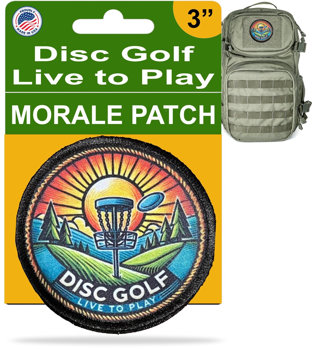 Live to Play Disc Golf Patch | Disc Golf Bag Patches by ...