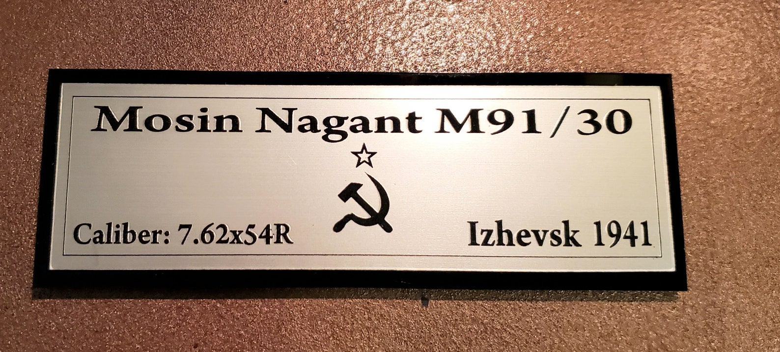 WWII Russian Mosin Nagant Custom Rifle Plaque Made to Match YOUR Rifle ...