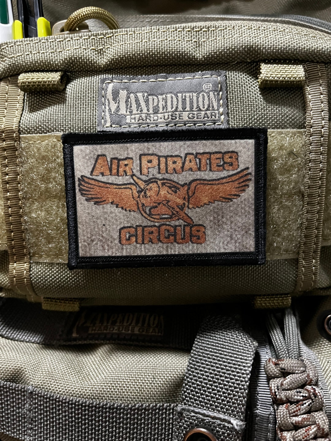 Air Pirate Circus Morale Patch- Hook and Loop Custom Patch 2x3" Made in ...