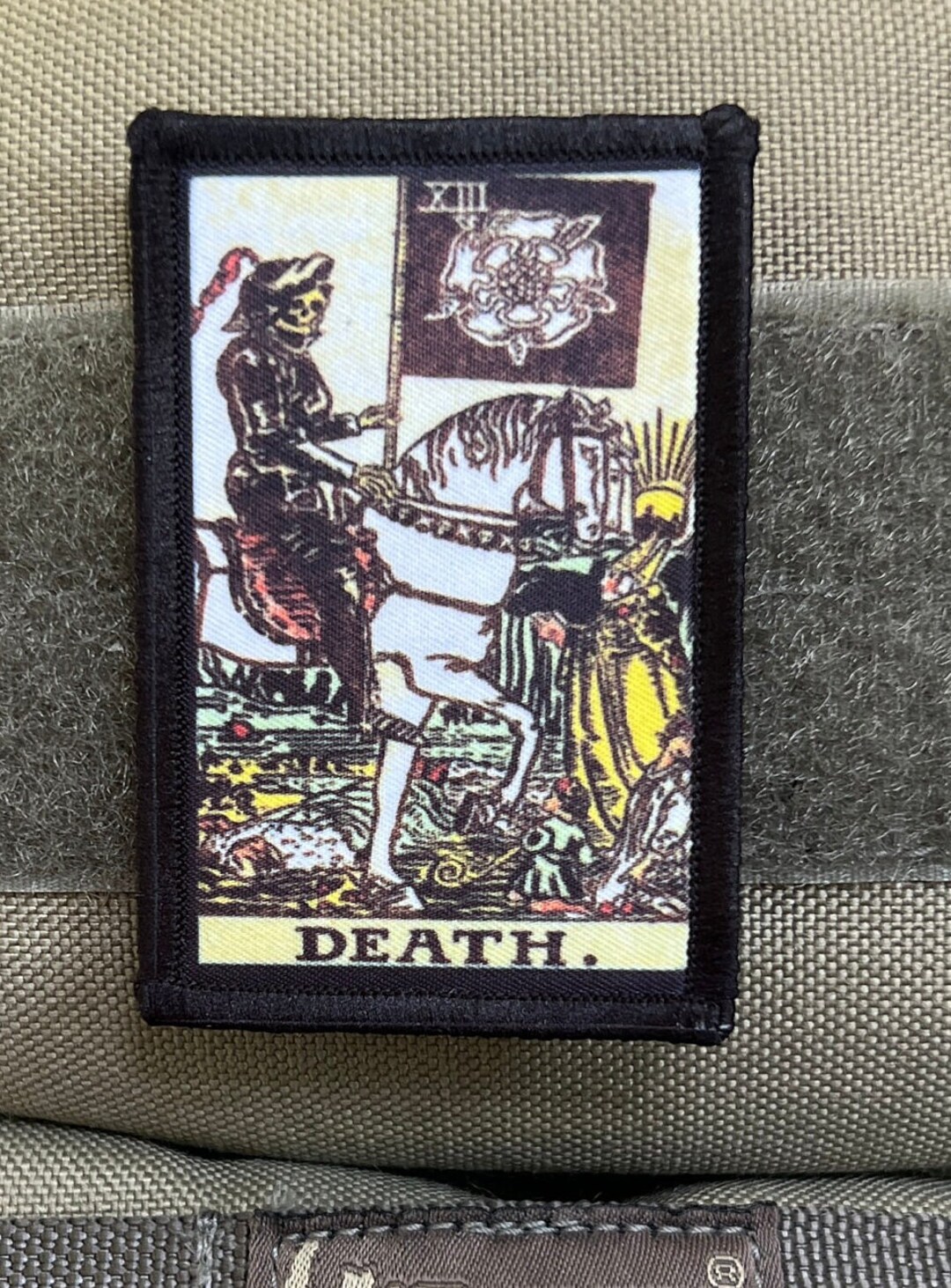 Tarot Death Card Morale Patch Hook and Loop Custom Patch 2x3 Made in ...