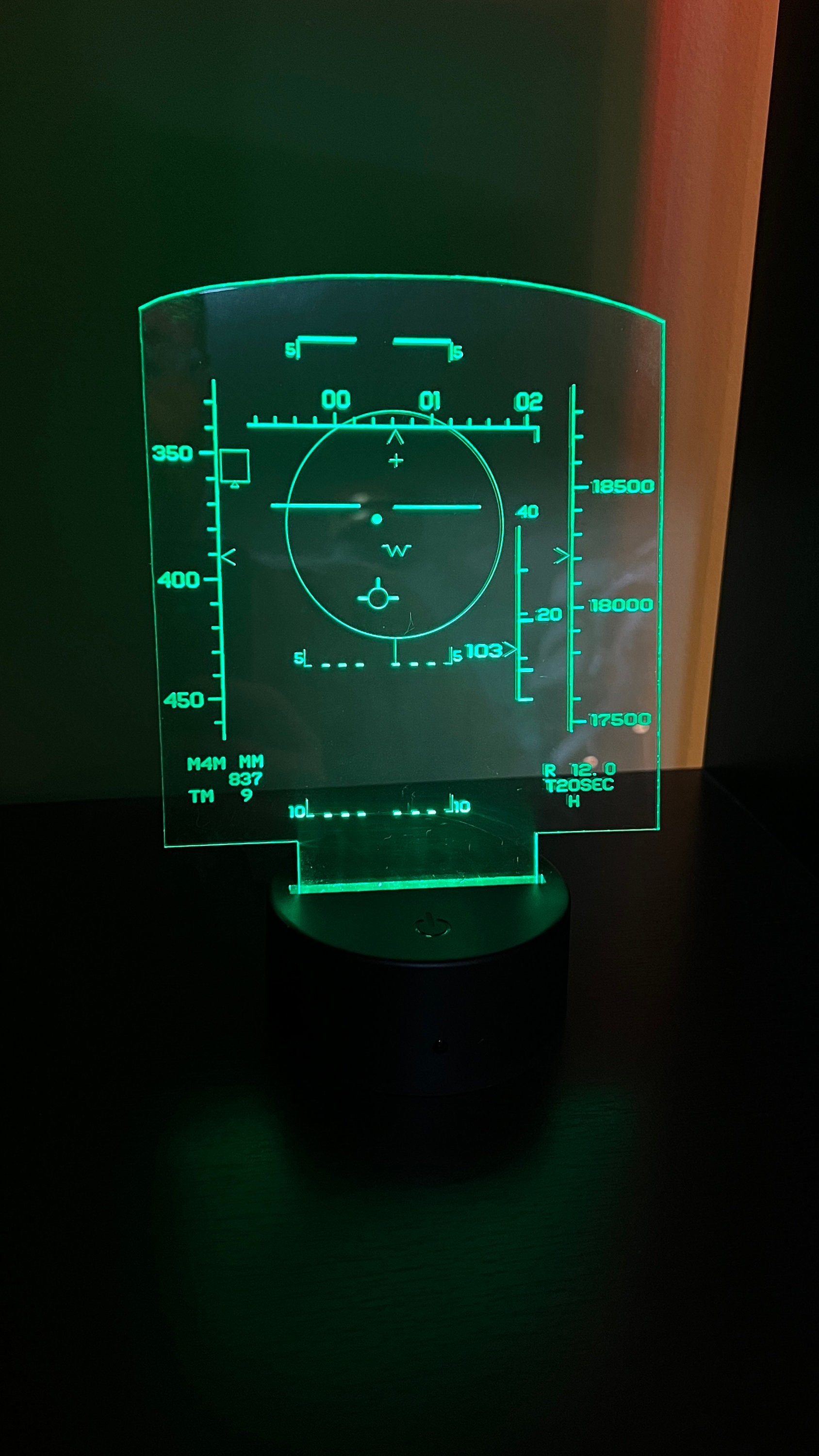 Air Force F-15C Eagle Heads up Display HUD LED Sign /acrylic Light - Etsy