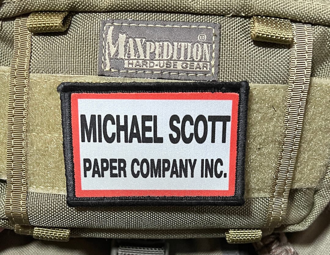Michael Scott Paper Company Morale Patch - the Office Funny Patch 2x3 ...