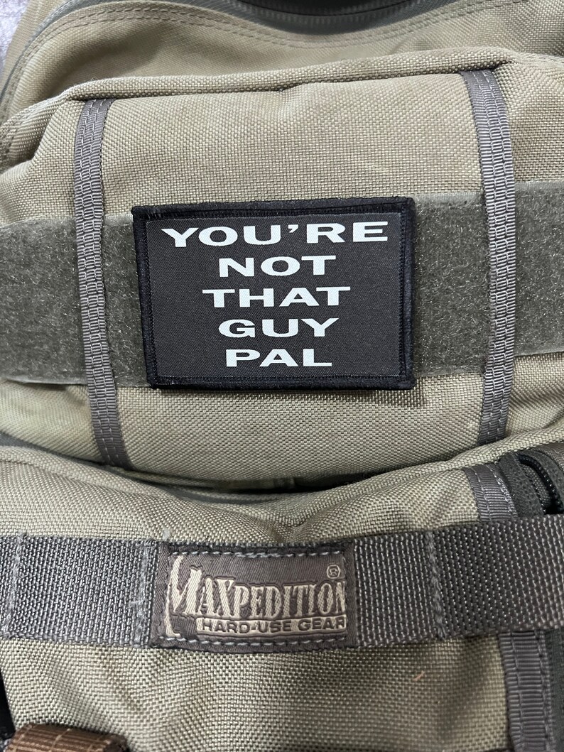 You're Not That Guy Pal Meme Funny Morale Patch Hook and | Etsy