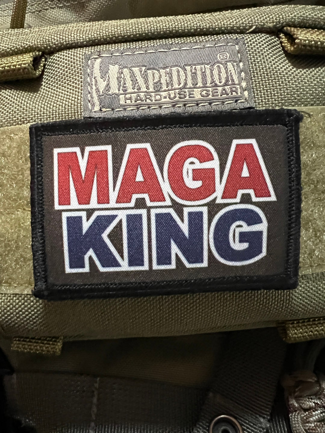 MAGA KING Morale Patch- Hook and Loop Custom Patch 2x3" Made in the USA ...