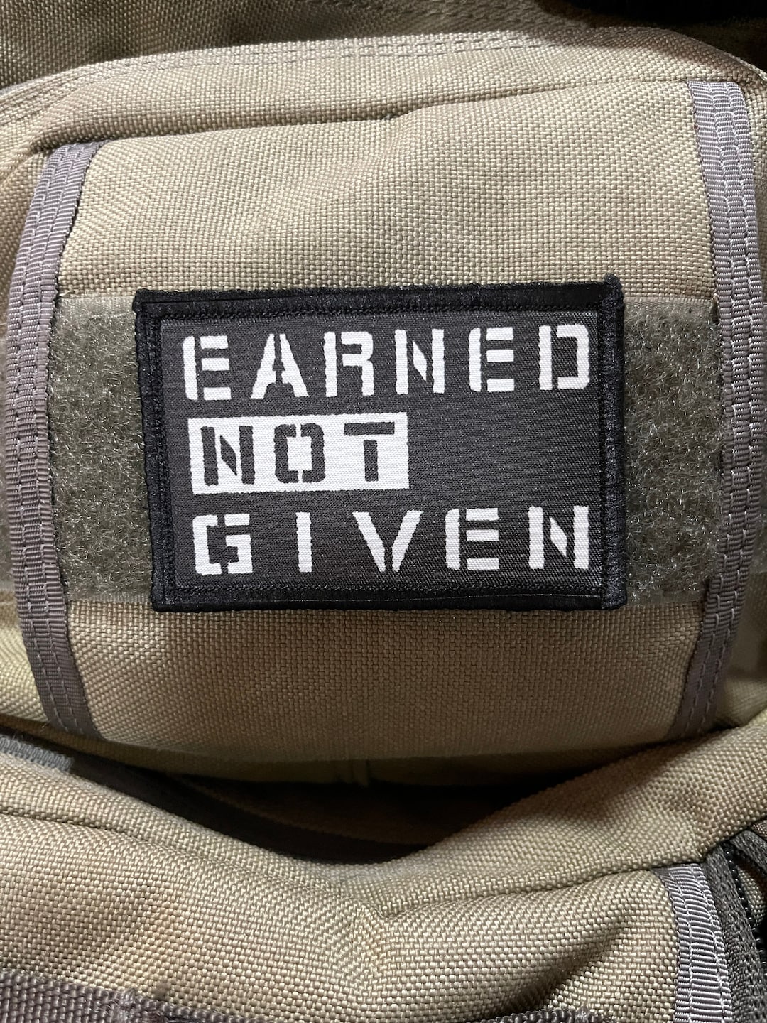 Earned Not Given Morale Patch- Hook and Loop Custom Patch 2x3" Made in the USA! - Etsy