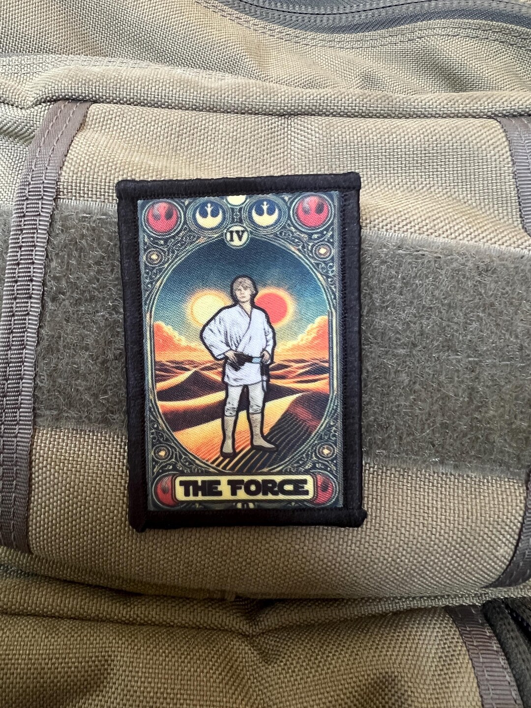 Star Wars the Force Tarot Card Morale Patch- Hook and Loop Custom Patch ...