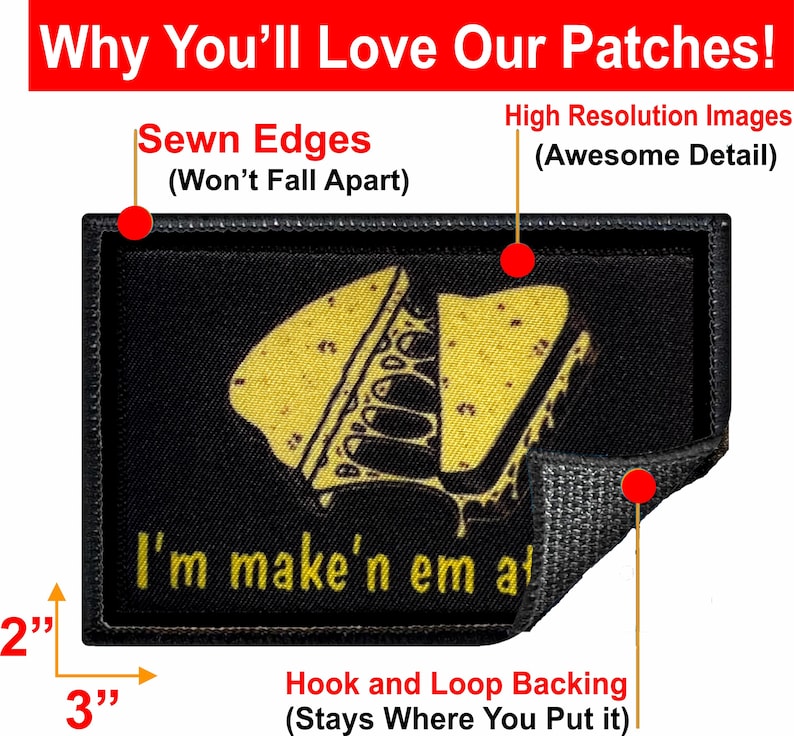 I'm Maken 'em at Night Funny Morale Patch- Hook and Loop Patch 2x3 ...