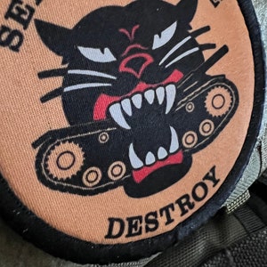 Tank Destroyer Seek Strike Destroy Morale Patch Hook and Loop Custom ...