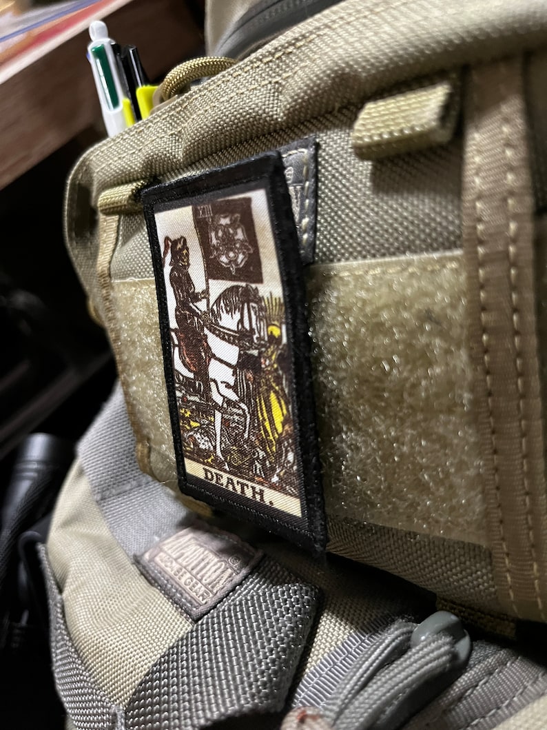 Tarot Death Card Morale Patch Hook and Loop Custom Patch - Etsy