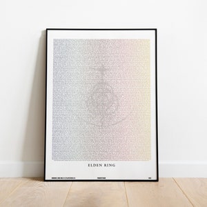 Elden Ring Video Game Script Poster - Modern Video Game Art, Minimalist ...