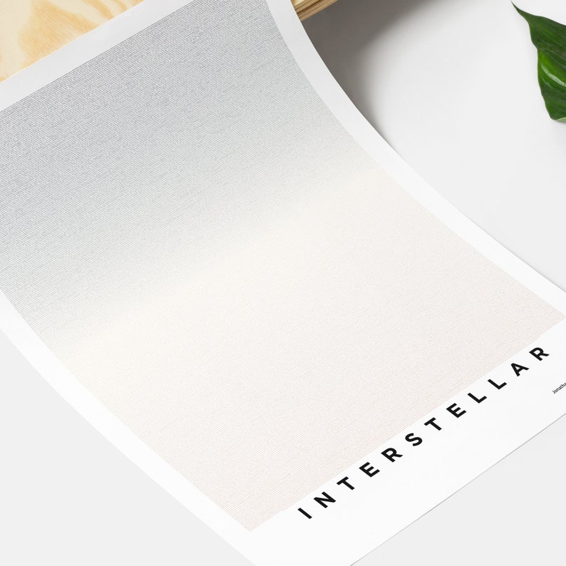 Interstellar Minimalist Movie Script Poster: Explore Space and Time in ...