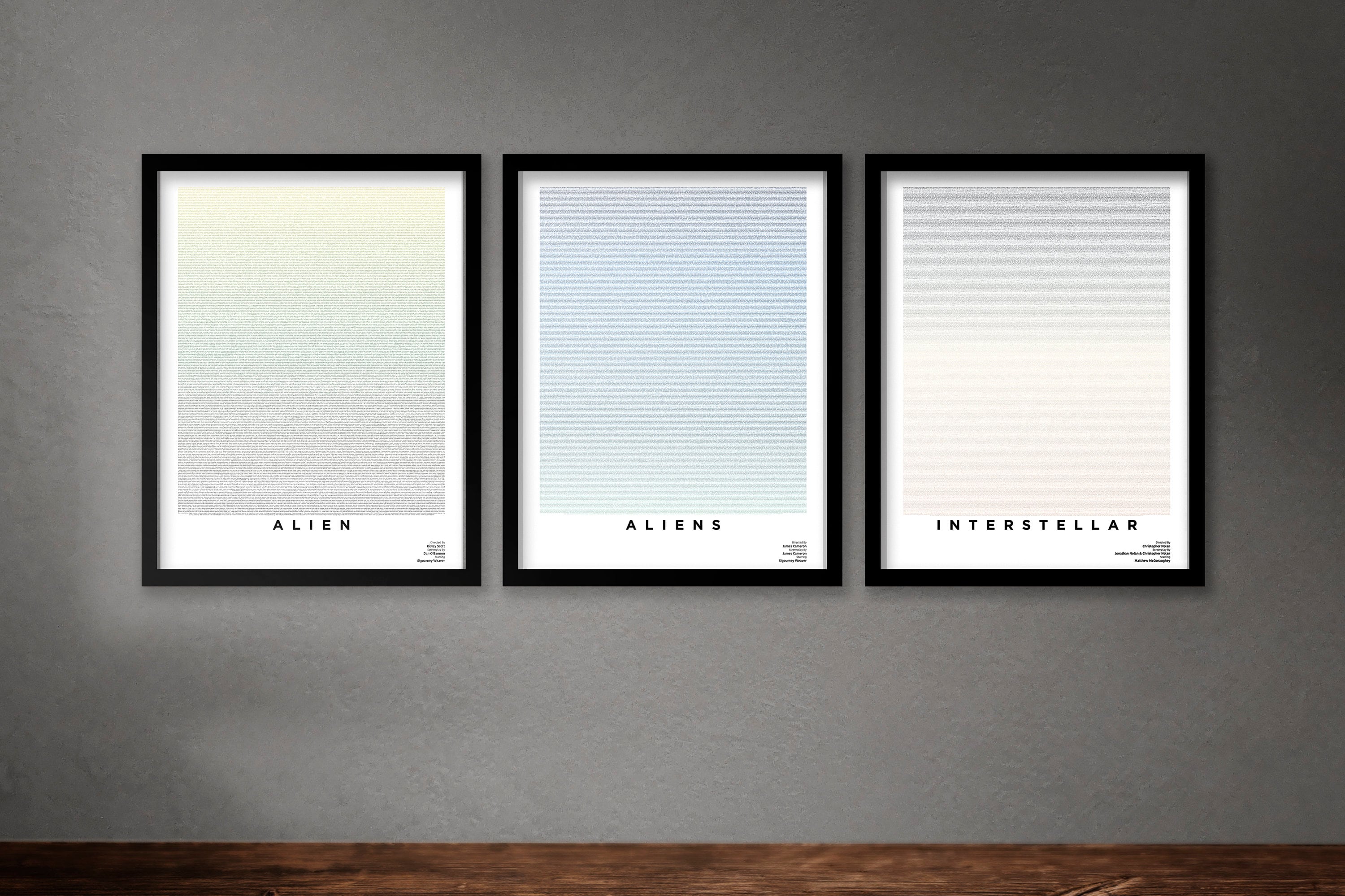 Interstellar Minimalist Movie Script Poster: Explore Space and Time in ...