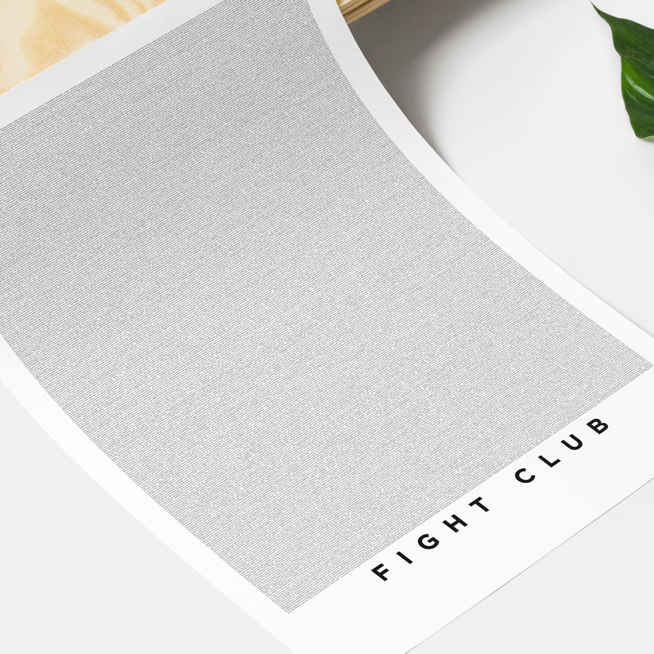 Fight Club Minimalist Movie Script Poster: Unleash the Chaos in Subtle ...