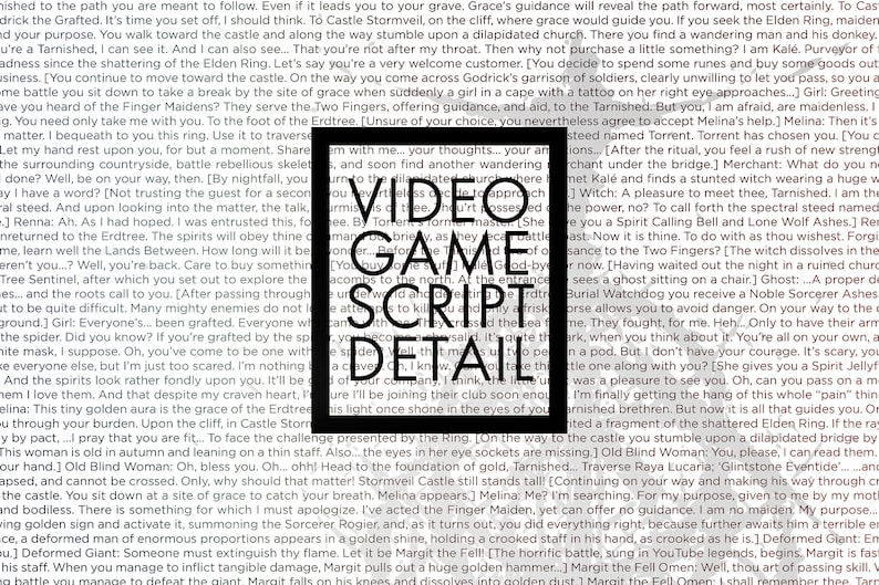 Elden Ring Video Game Script Poster Modern Video Game Art, Minimalist ...