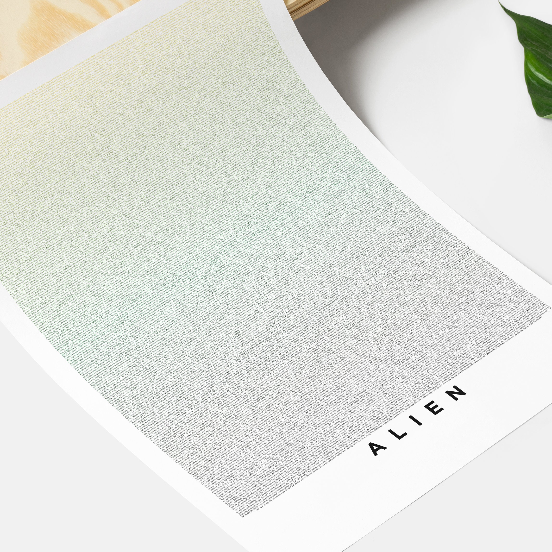 Alien Movie Script Poster: Dive Into the Sci-fi Classic in Style - Etsy