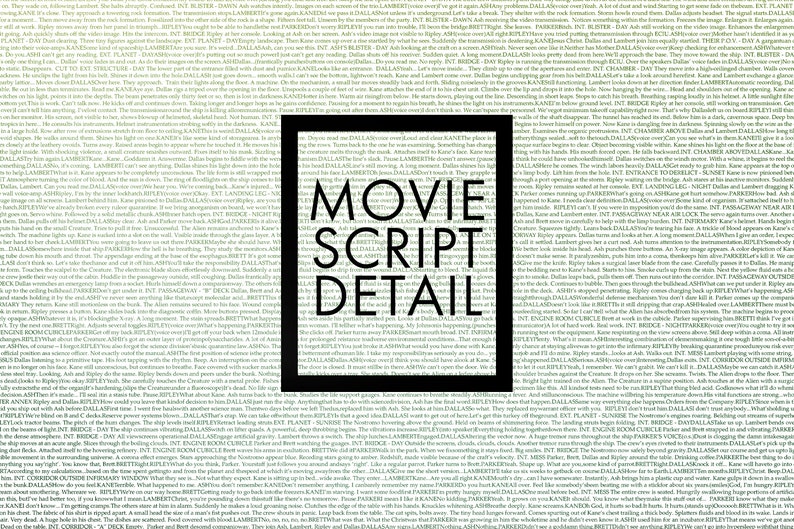 Alien Movie Script Poster: Dive Into the Sci-fi Classic in Style! - Etsy