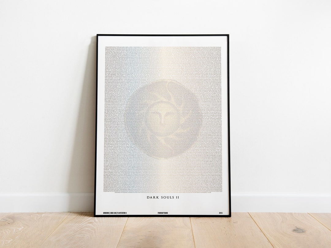Dark Souls II Video Game Script Poster - Video Game Art, Gaming Wall ...