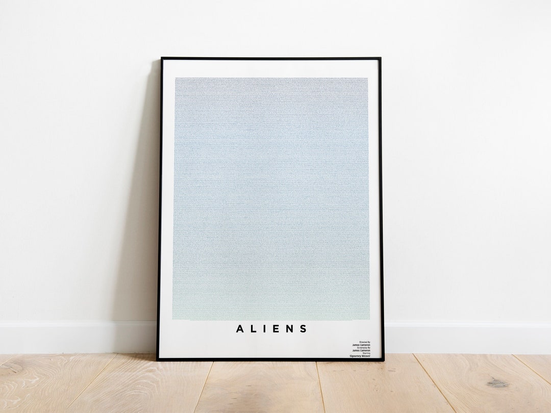 Aliens Minimalist Movie Script Poster: Relive the Intense Action in ...