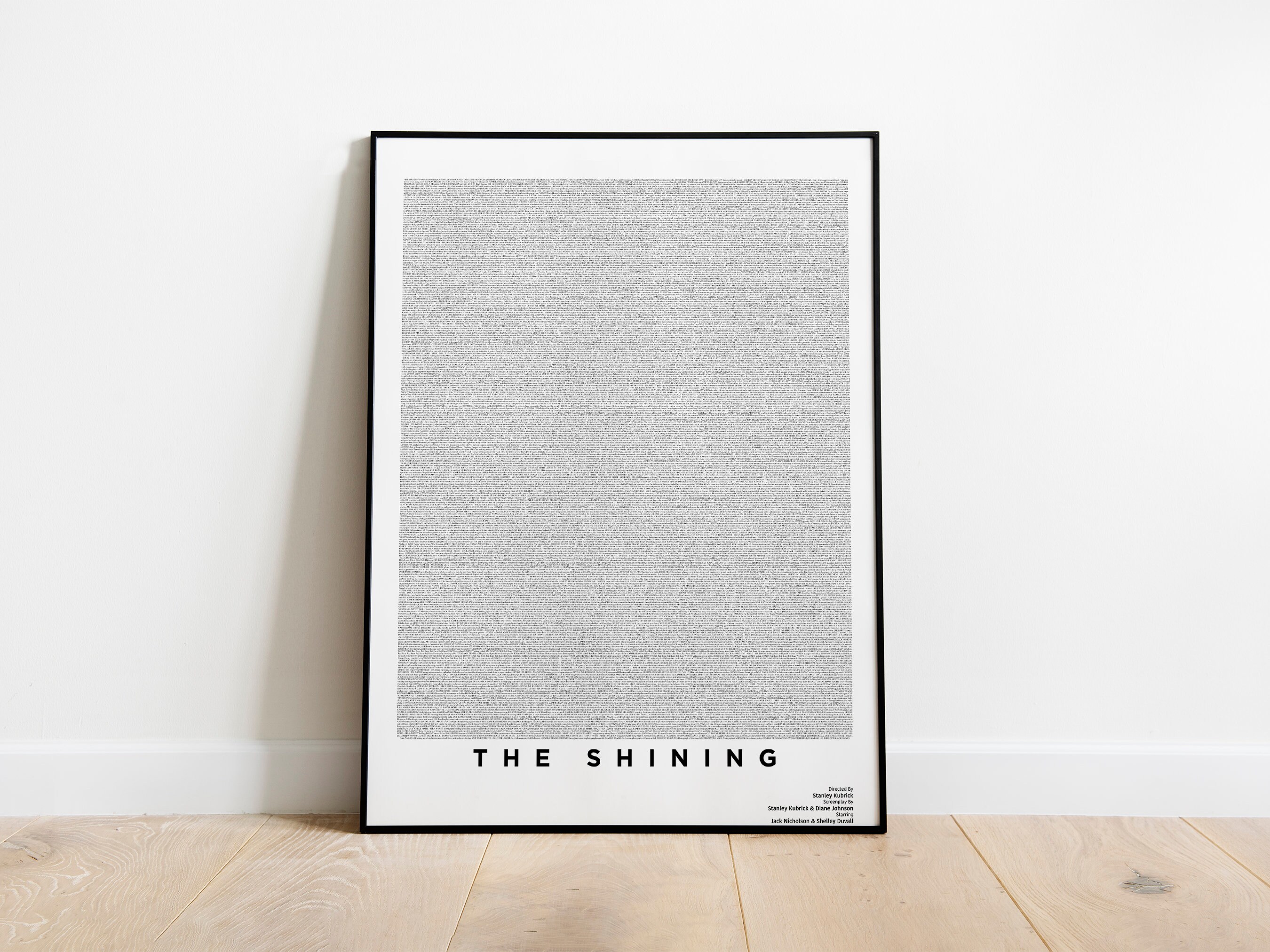 The Shining Minimalist Movie Script Poster: Enter the Haunting World of ...