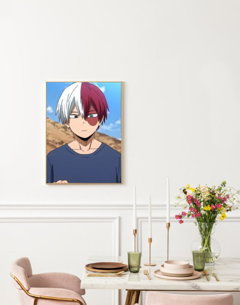 Anime Poster Todoroki Shoto From My Hero Acagemia. Print on Plastic ...