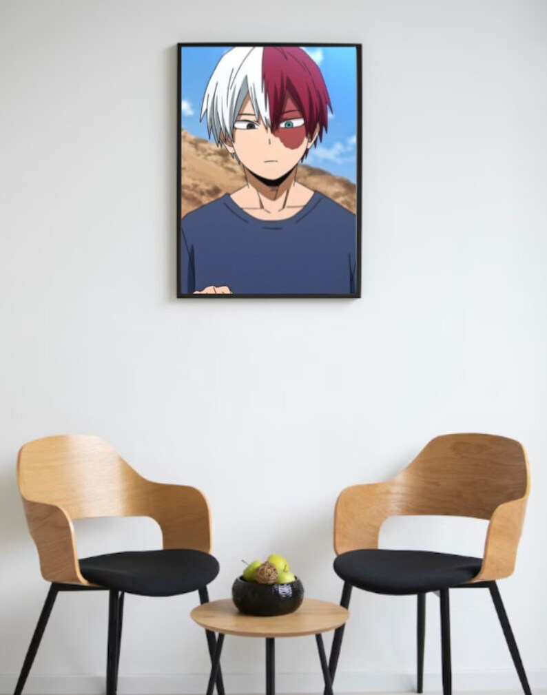 Anime Poster Todoroki Shoto From My Hero Acagemia. Print on Plastic ...