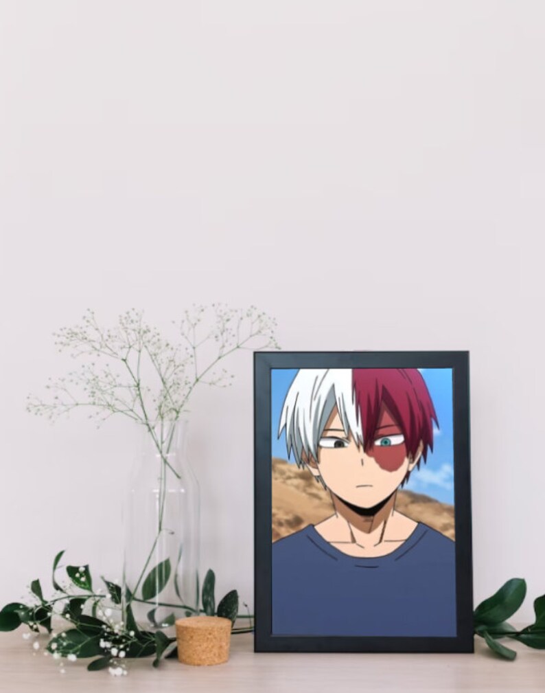 Anime Poster Todoroki Shoto From My Hero Acagemia. Print on Plastic ...