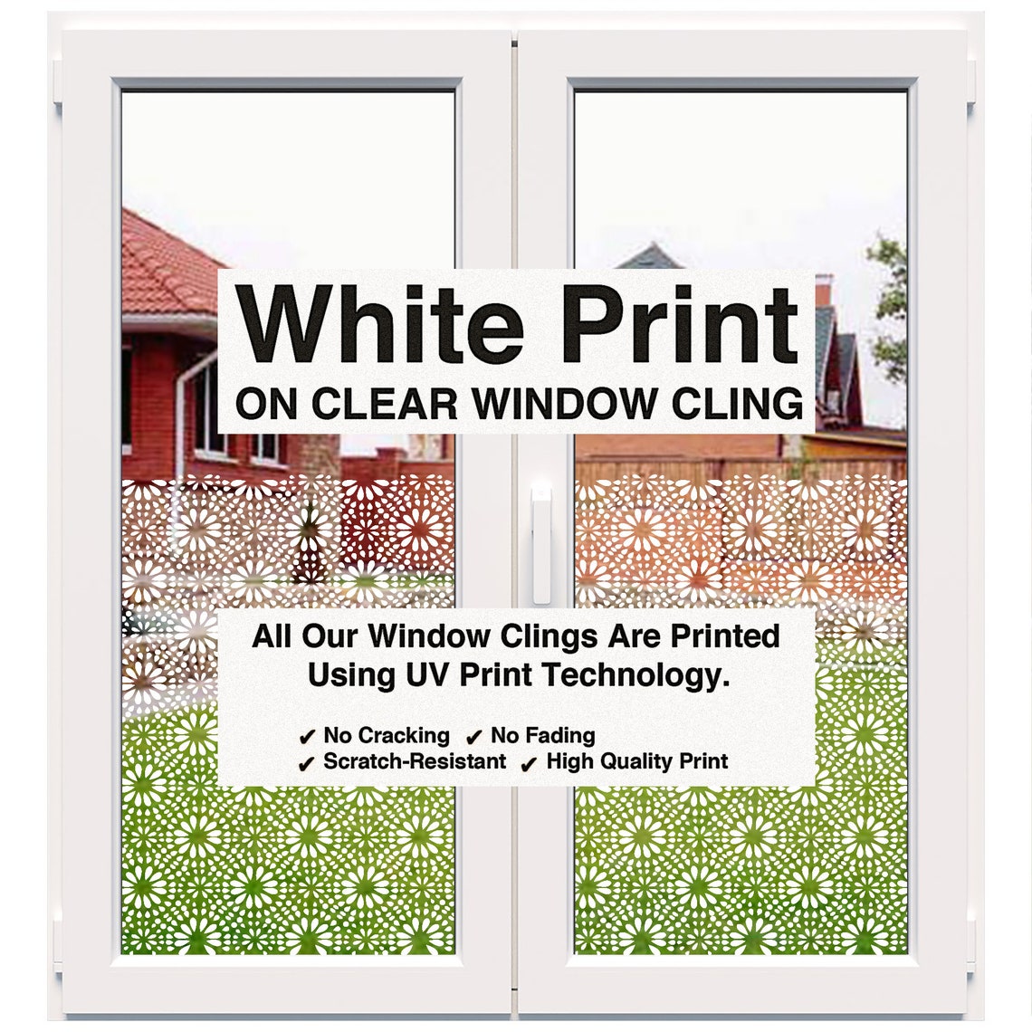 Window Privacy Film 17 White Decorative Frosted Film Etched Glassfilm ...