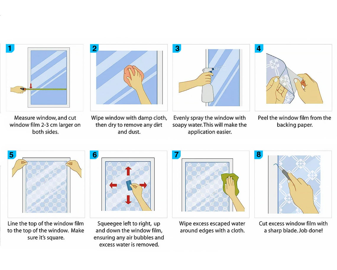 Window Privacy Film 13 White Decorative Frosted Film Etched Glassfilm ...