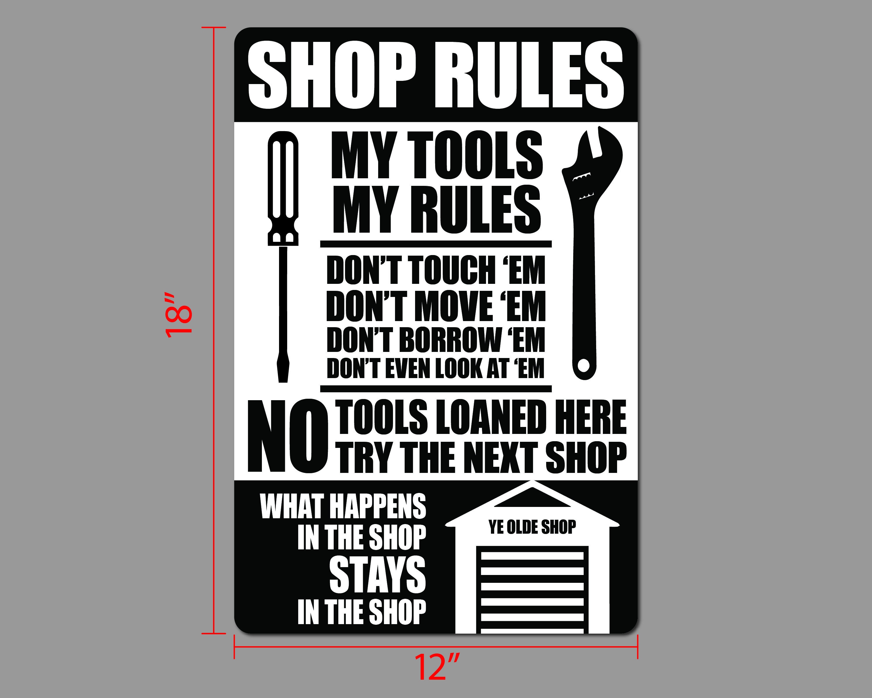 Shop Rules 12 X 18 Rounded Corner Aluminum Sign Etsy shop-rules-12-x-18-rounded-corner-aluminum-sign-etsy